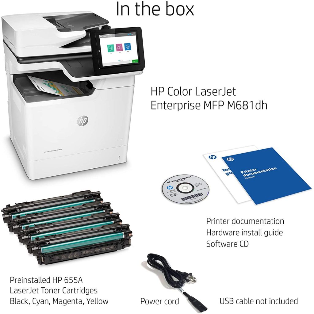 HP LaserJet Enterprise MFP M681dh - Impresora multifunción - color J8A10A
