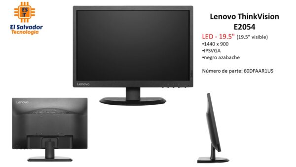 Monitor Led - 19.5 Pulgadas Lenovo ThinkVision E2054 - 60DFAAR1US