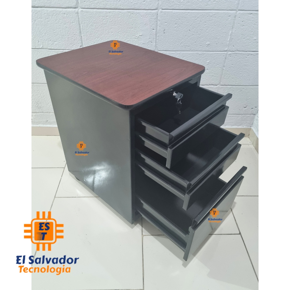 Archivo Robot Metálico con Cubierta de Melamina Color Zappelly JNX