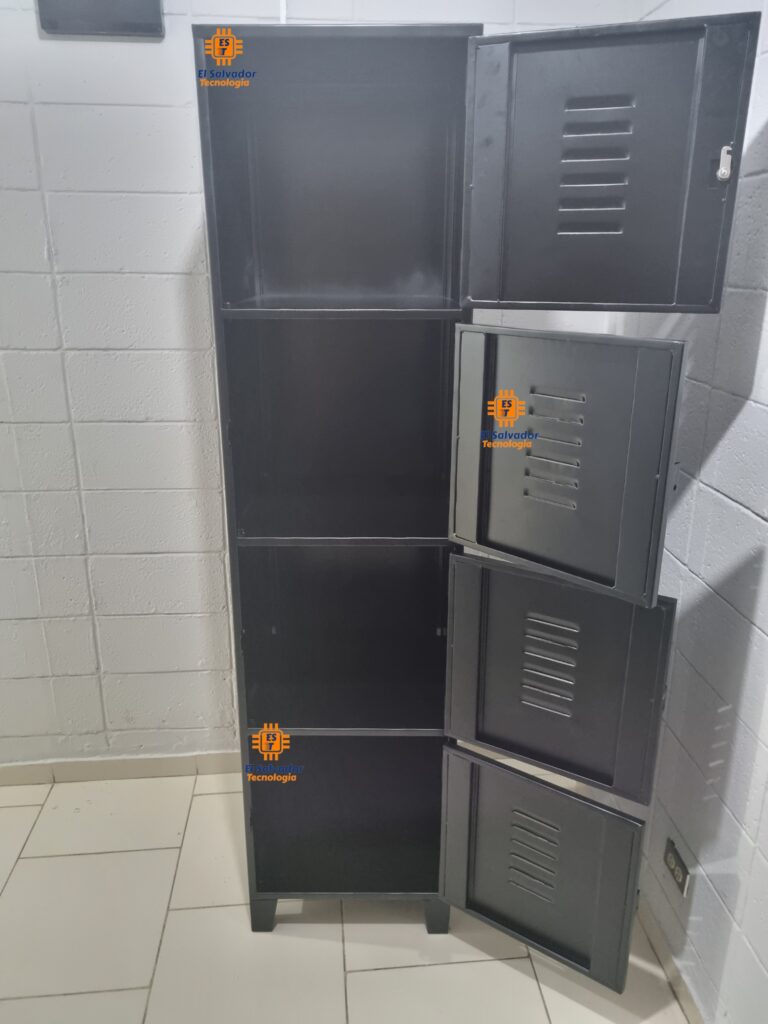 Locker Metalico Big Plus de 4 Puertas - 3 con Aleta porta Candado y 1 ...