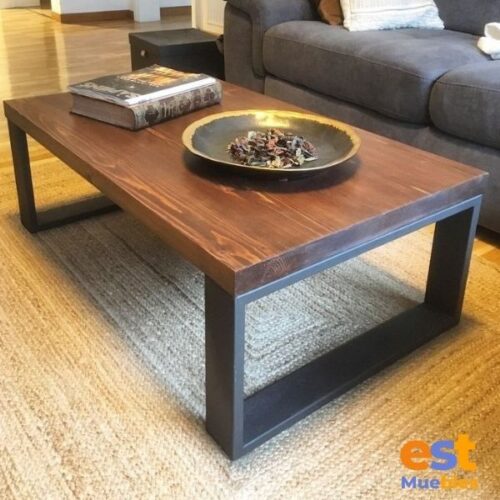Mesa para sala rectangular en estructura tubular | Estilo Loft
