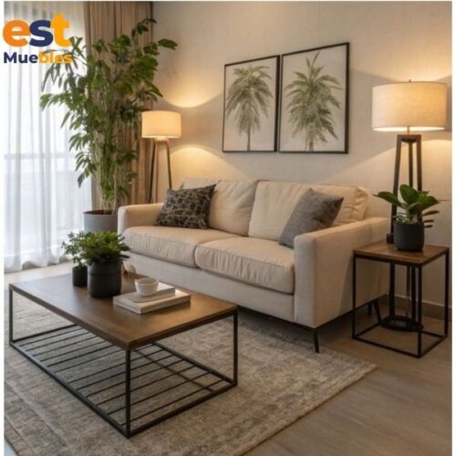 Estética mesa para sala en estructura tubular | Diseño Industrial.